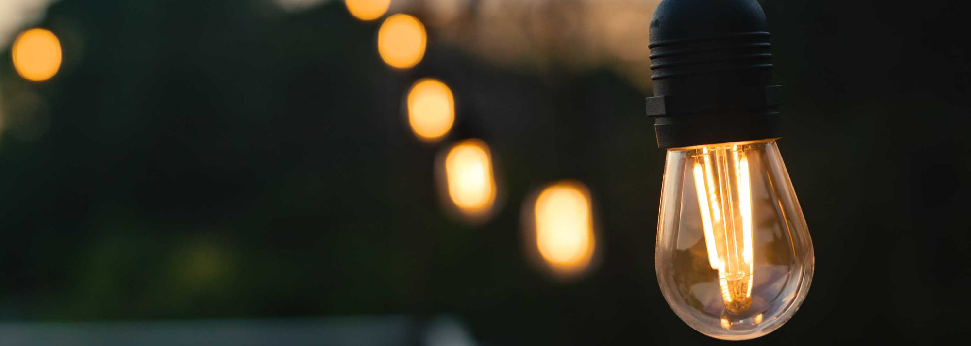 Plug-In Outdoor Bulb String Lights | Outdoor Lighting